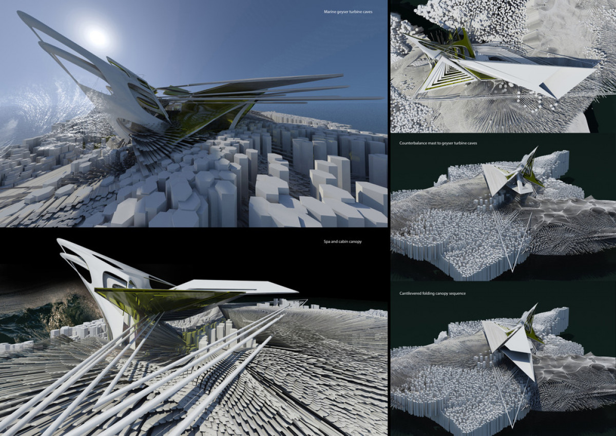 Hydrokinetic energy geyser and tidal pool | Design Dekko